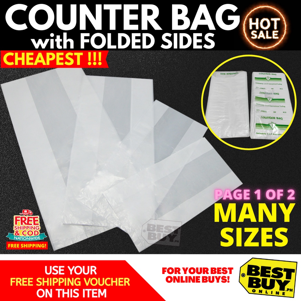 Counter Plastic Bag - MANY SIZES [Page1of2] | Shopee Philippines