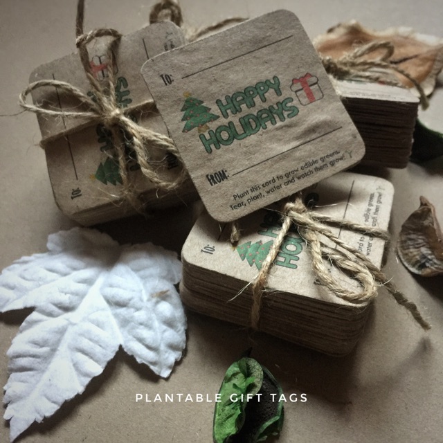 Plantable Gift Tags – Eco-Friendly Seed Paper Tags -Customizable ...