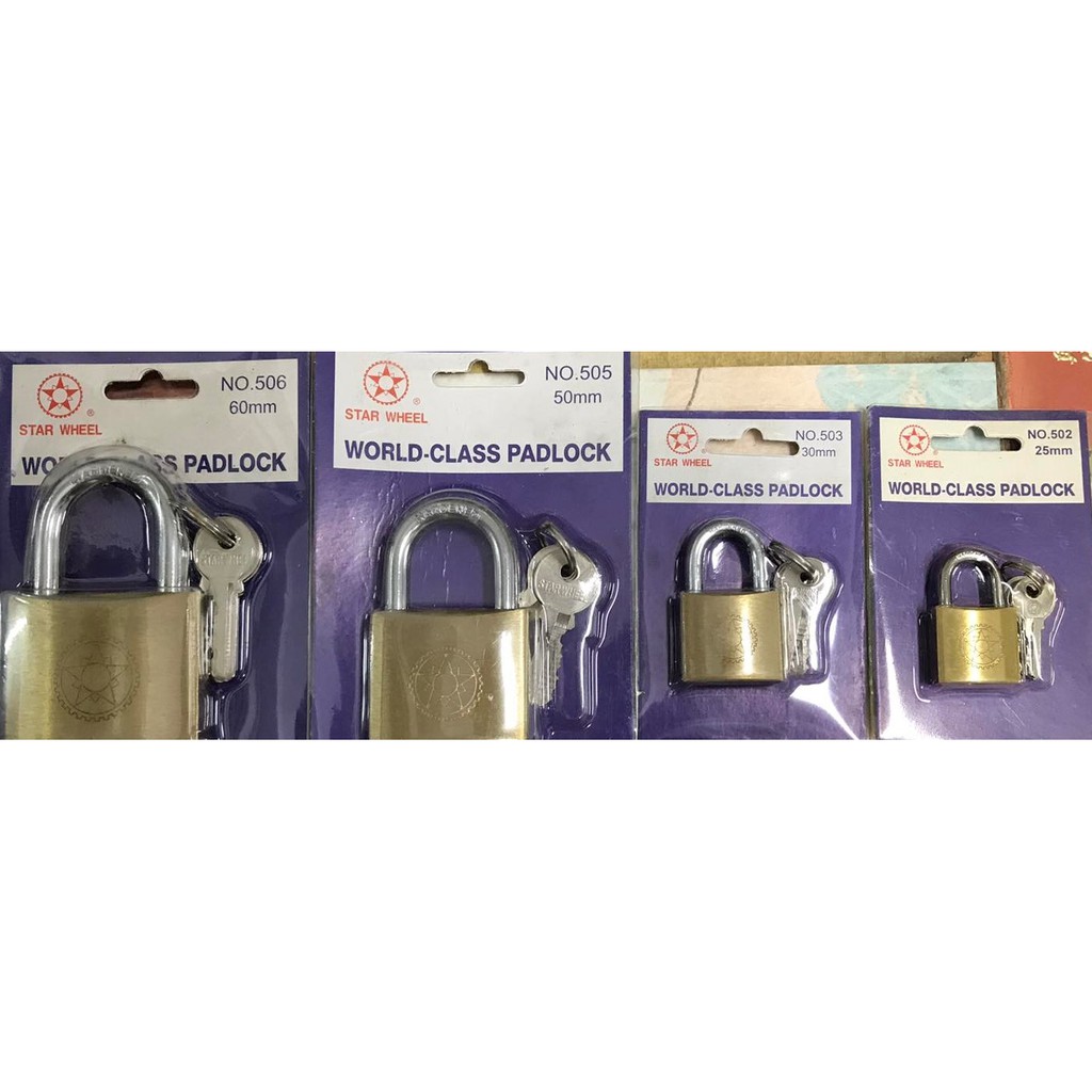 Brass Padlock 25 mm, 30 mm, 50 mm, 60 mm | Shopee Philippines