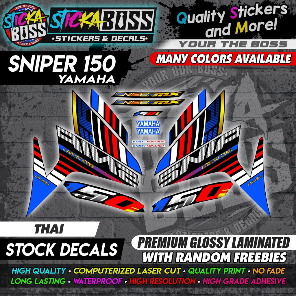YAMAHA SNIPER 150 Stock Decals [THAI] Sticker【PREMIUM GLOSSY LAMINATED ...