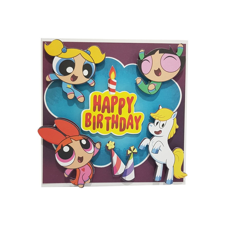Powerpuff Girls Happy Birthday Card | Shopee Philippines