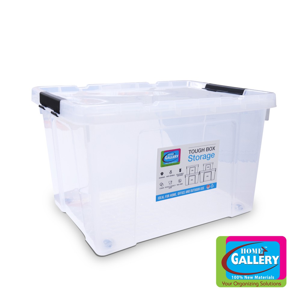 Home Gallery Tough Box Storage, 45L Capacity | Dimension: L50xW38.5xH32 ...