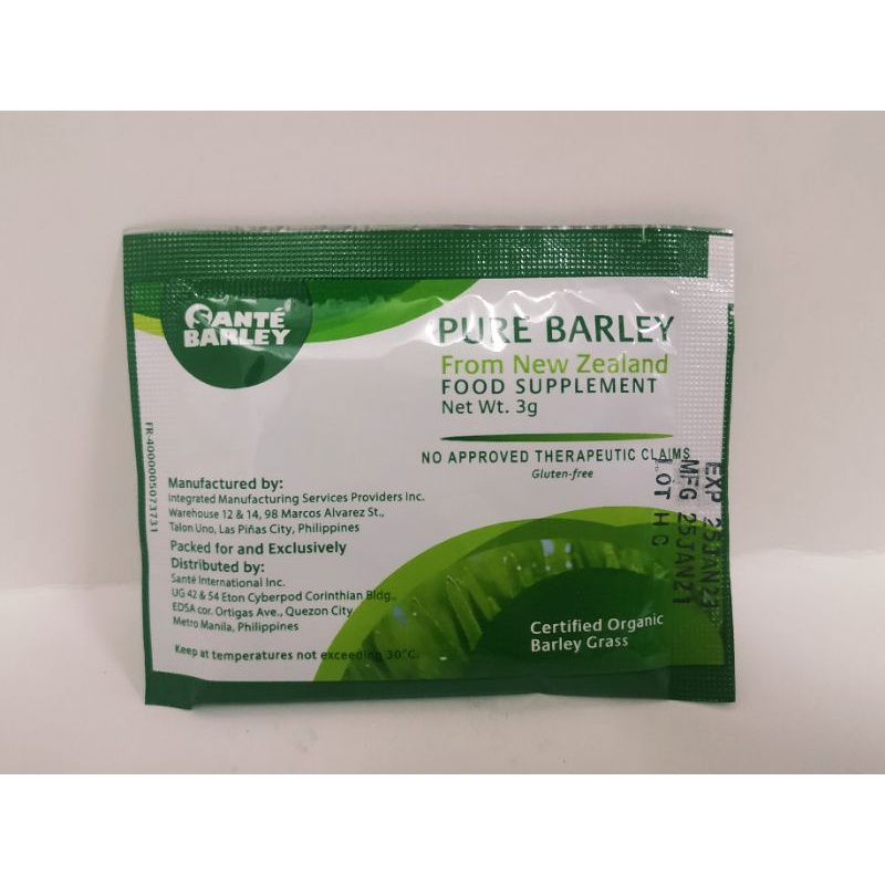 JC Pure Barley Powder 1Sachet (3Grams) | Shopee Philippines