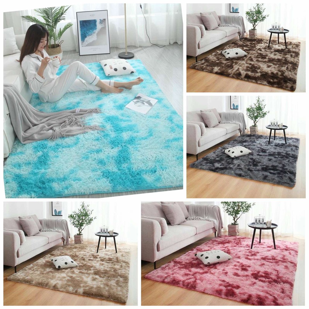 150 x 180cm Anti-Skid Fluffy Rugs Shaggy Area Rug Dining Room Bedroom ...