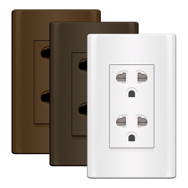 ROYU Outlets Royu Plano Series Duplex Universal Outlet with Ground ...