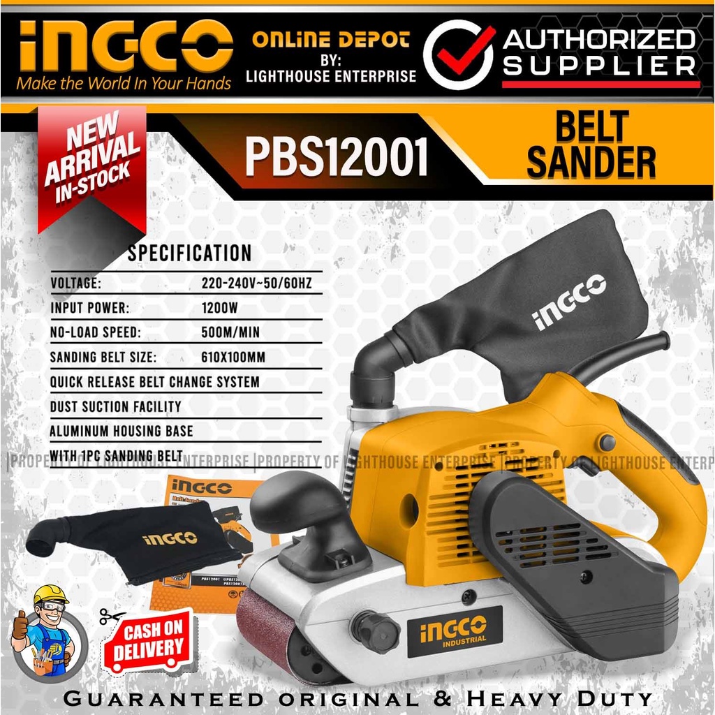 INGCO Industrial 1200W Class Belt Sander (PBS12001) *LIGHTHOUSE ...