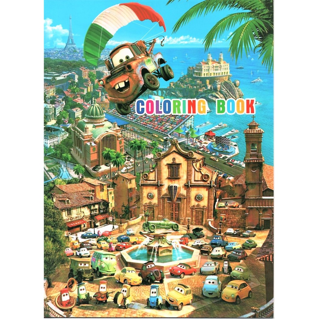 COLORING BOOK With Sticker ( Cars Design # GS-A011 ) | Shopee Philippines