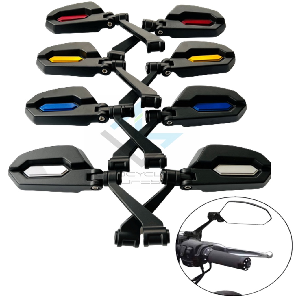 Universal Foldable Side Mirror CNC Alloy Tracktion Design(Made in ...