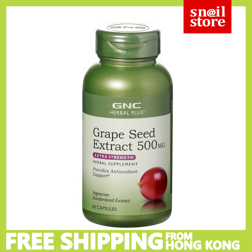 GNC Herbal Plus® Grape Seed （EXP 12/2026） Extract 500 mg - Extra ...