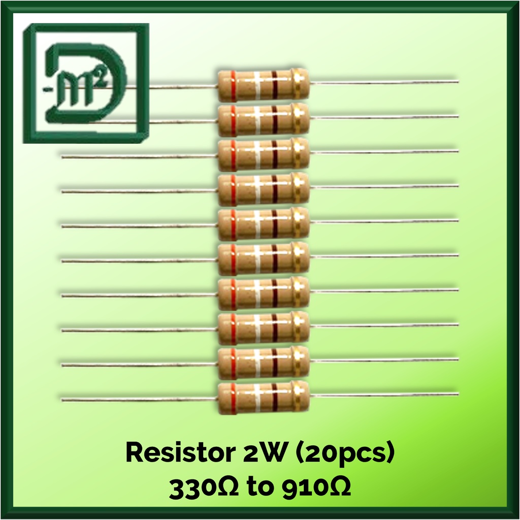 Resistor 2W 330 Ohms to 910 Ohms (50pcs) | Shopee Philippines
