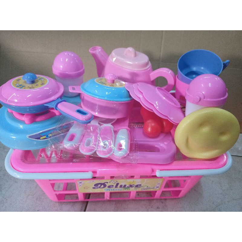 KITCHEN SET TOYS IN BASKET. | Shopee Philippines