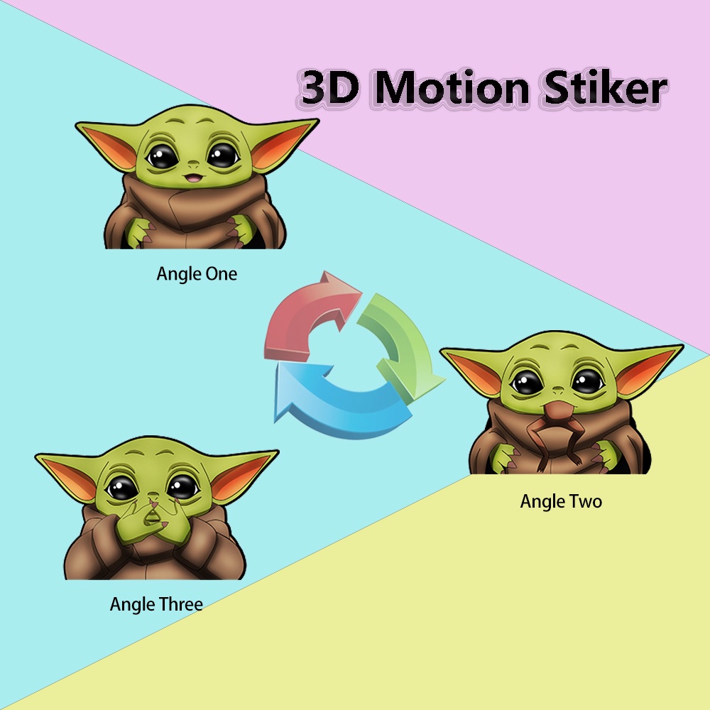 Cute Anime 3D Motion Car Stickers Self-adhesive Peeker Stickers ...