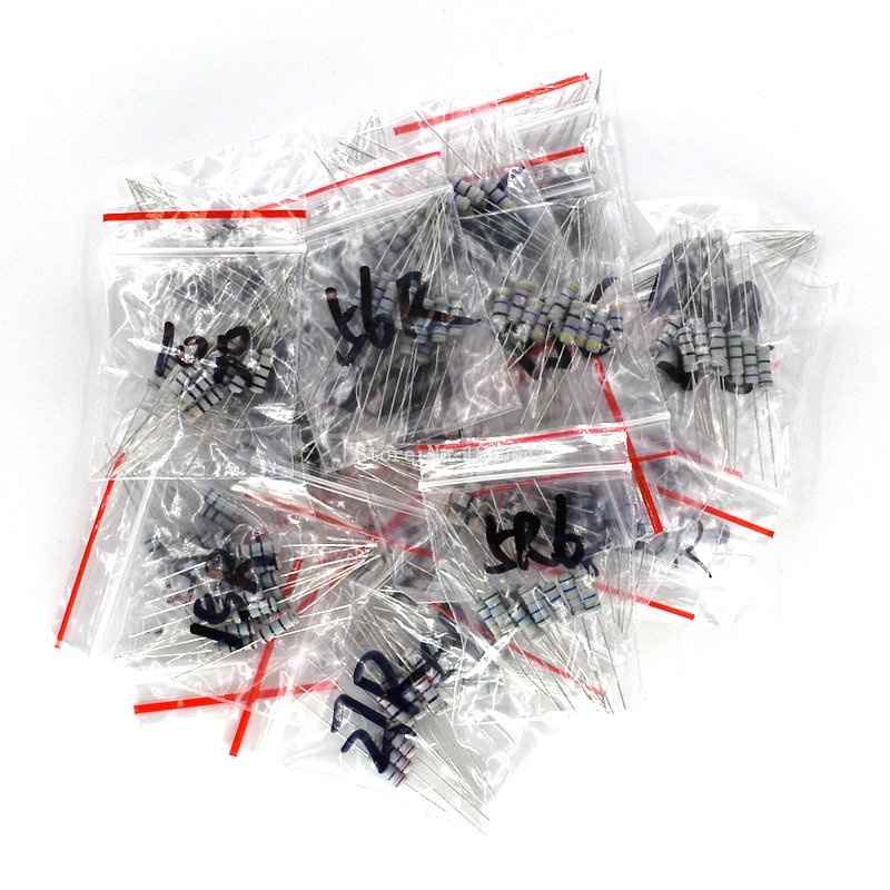 300pcs Resistor Kit 1W 5% 30values X 10pcs Carbon Film Resistance 0.1 ...