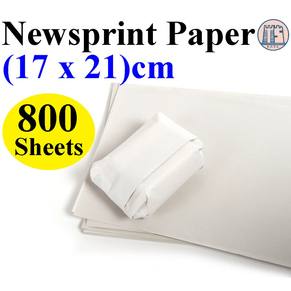 800Pcs Newsprint Paper Wrap / White Packing Wrapping Paper F5 Size ...