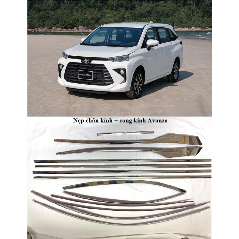 Glass Trim, Curved Stainless Steel Glass Rim for Toyota Veloz, Avanza ...