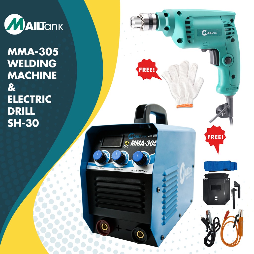 MAILTANK (SH83.SH30) MMA-305 Welding Machine & Electric Drill | Shopee ...