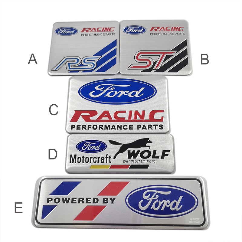1 x Aluminum FORD Logo Car Auto Decorative Side Rear Emblem Badge ...