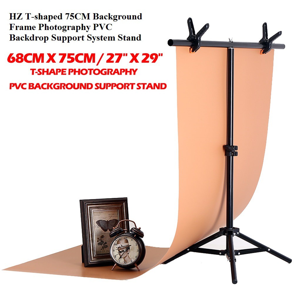 HZ T-shaped 75CM Background Frame Photography PVC Backdrop Support ...