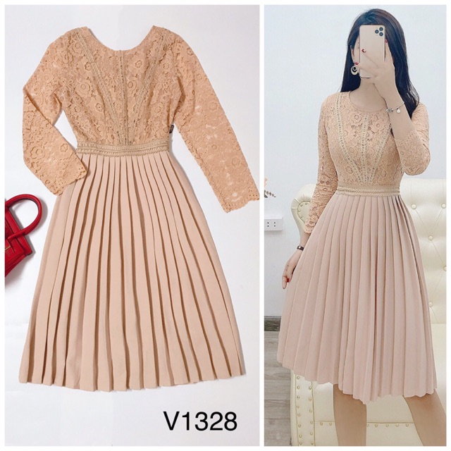 Western beige lace dress V1328 - DVC officially distributed (with real ...