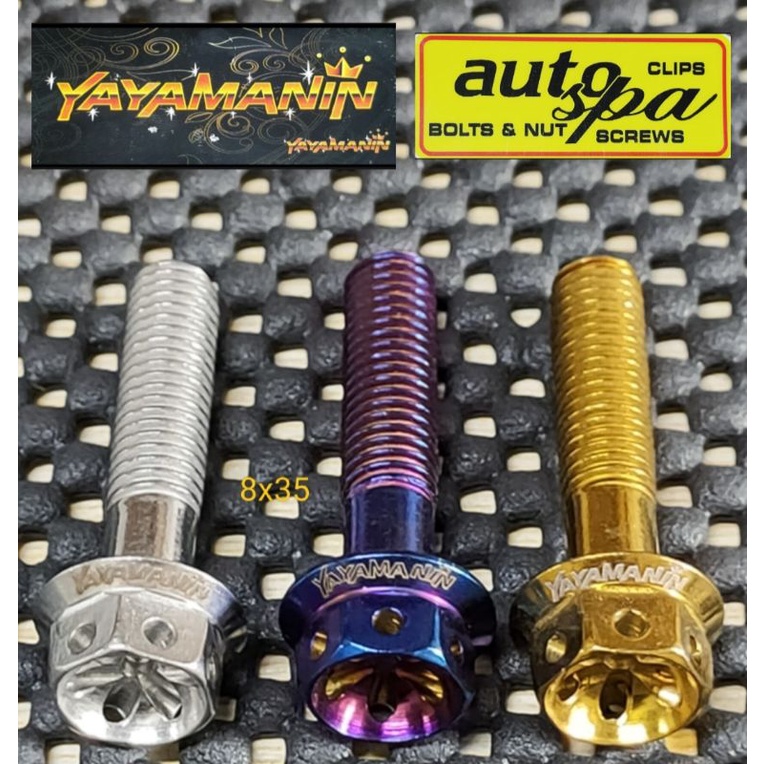 Yayamanin and Heng real titanium lazer printed 8x35 bolt(shock bolts ...