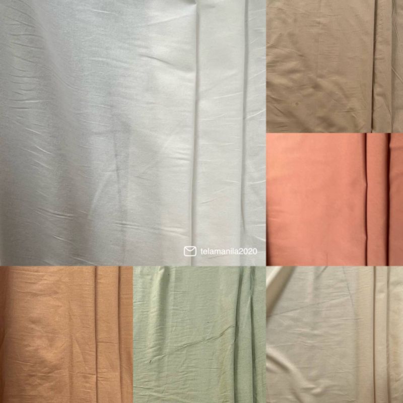 TELA MANILA Cotton Linen per yard Fabric Tela Cloth Plain | Shopee ...
