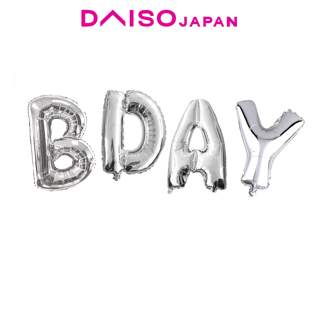 Daiso Silver Foil Bday Balloons | Shopee Philippines