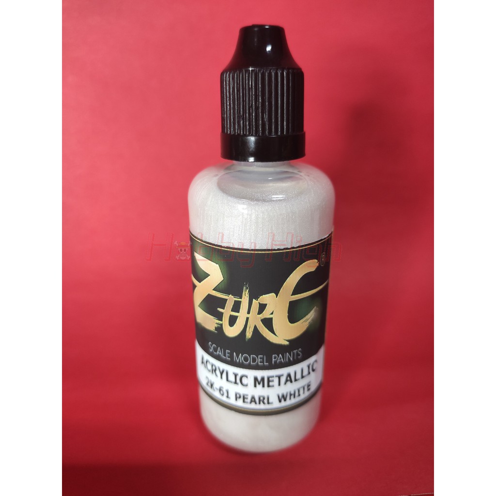 Zurc Plastic Model Paint 2K Series 2K-61 Acrylic Metallic Pearl White ...