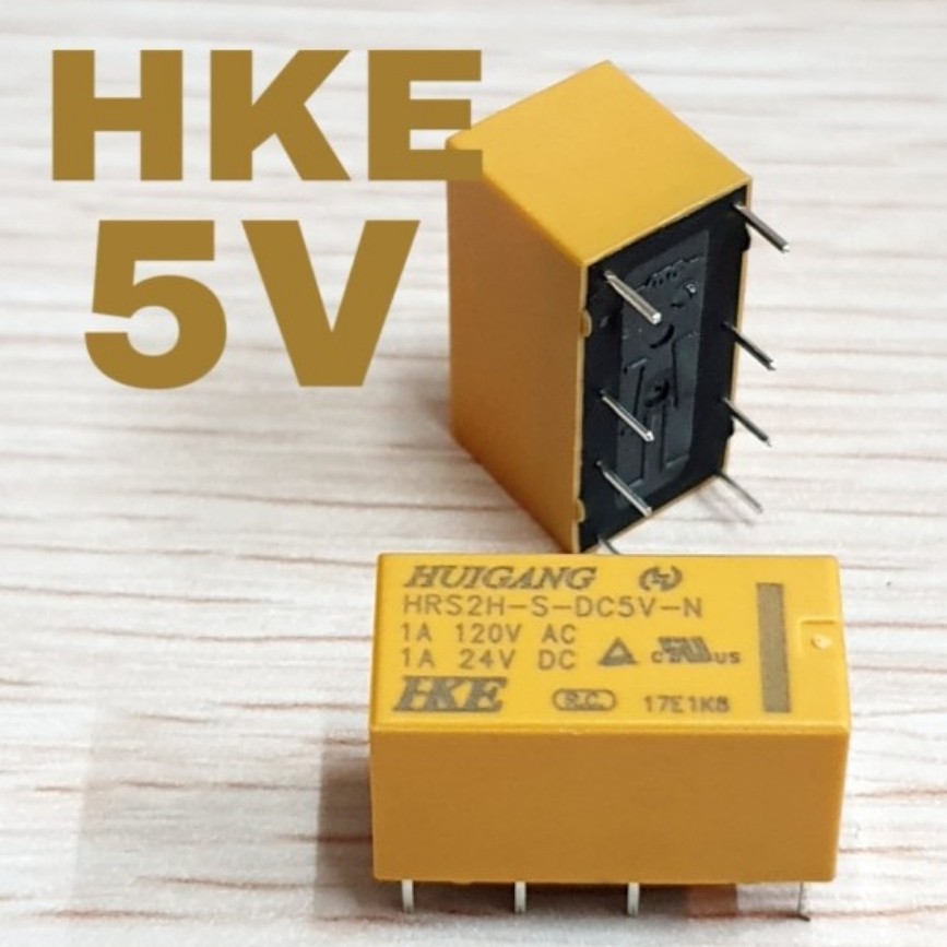 Huang Relay HK19F-DC5V-SHG eight feet yellow 5V 12v 24v 8P 5 Volt 8 pin ...