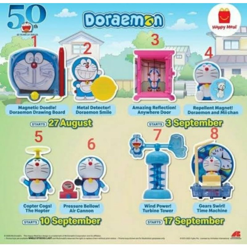 Happy Meal Doraemon 2020 Dora Nobita Giant Gift Happy Meals Mcdonalds ...