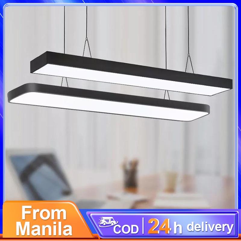 Modern Office Chandelier Long Ceiling Led Rectangle Pendant Light ...