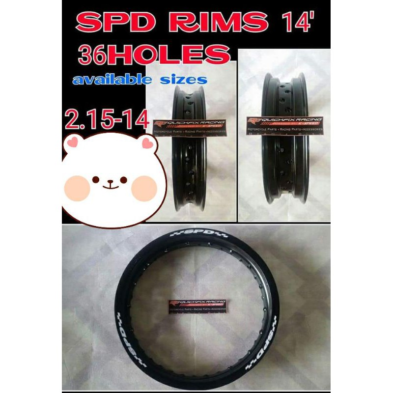 RIM SPD 2.15-14 36HOLES BLACK | Shopee Philippines