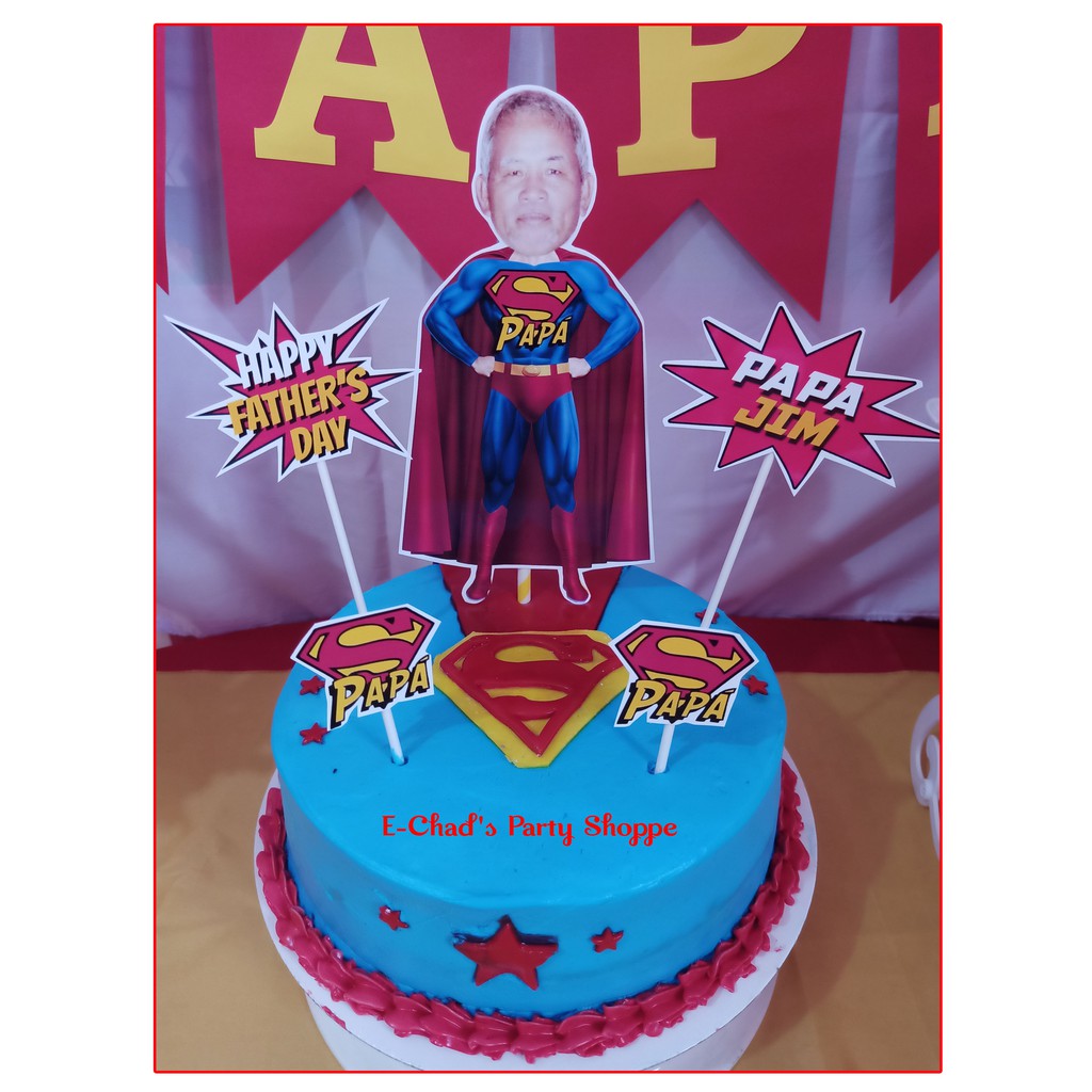 SUPERMAN CARICATURE Personalized Cake Topper | Shopee Philippines
