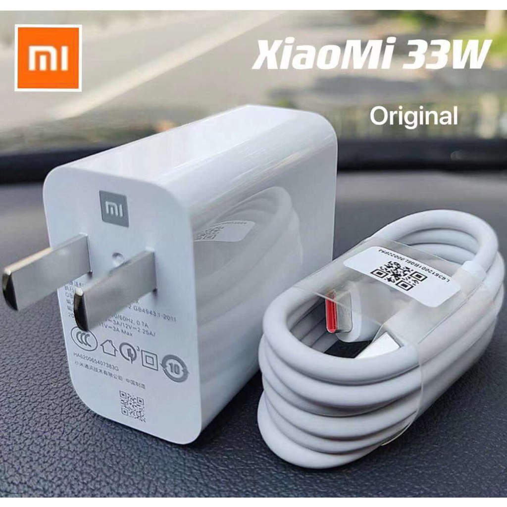 XiaoMi 33W Original Fast Quick Wall Charge Travel Charger with Type C ...
