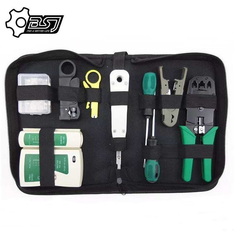 11pcs/set RJ45 CAT5 Portable LAN Network Repair Tool Kit Utp Cable ...