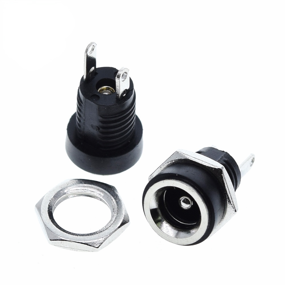 10Pcs DC Power Pin 5.5x2.1 5.5x2.5 Female Jack Male Plug Adapter DC ...