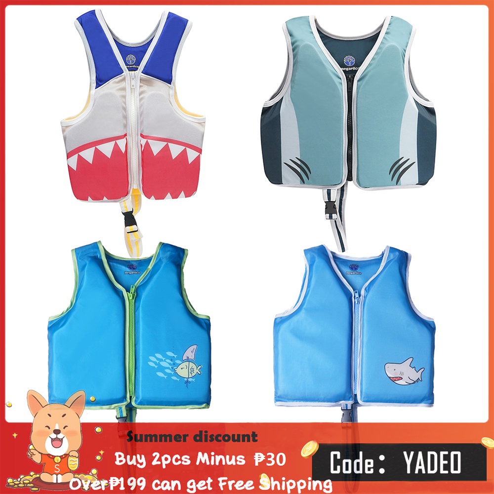COD 1-6y/o Kids Cartoon Shark Swim Life Jacket Baby Toddler Swimming ...