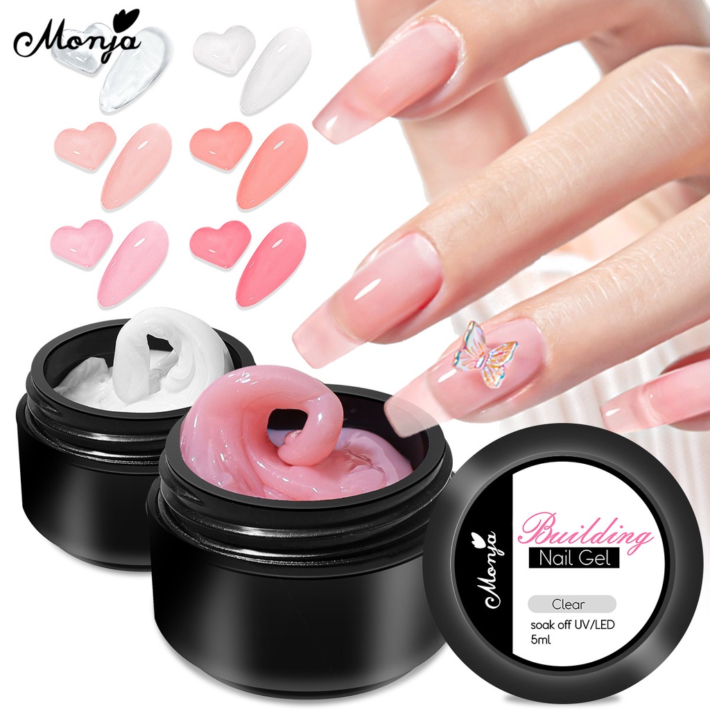 Monja 5ml Nail Extension Gel Non-Stick Hand Glue Easy Extend Pinch Take ...