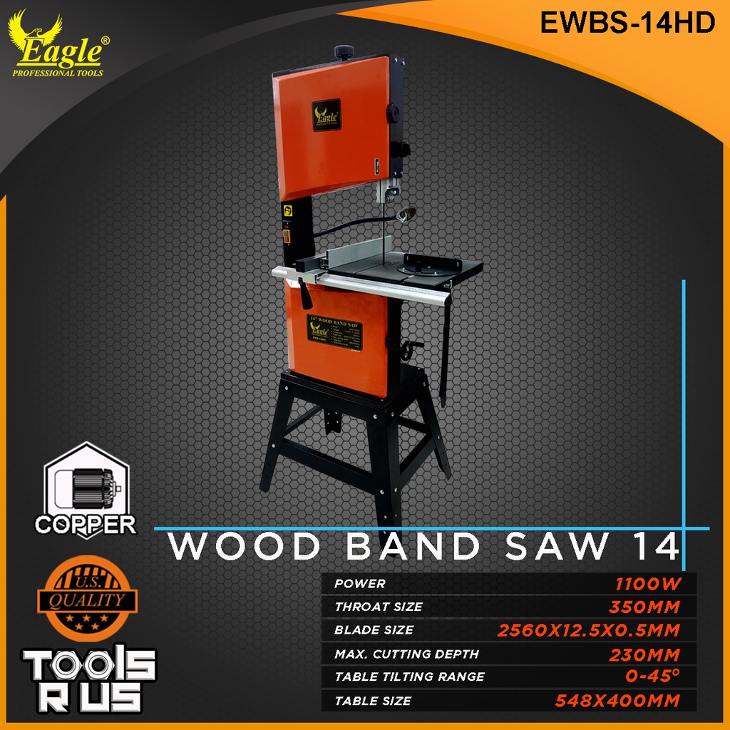 Eagle Tools Wood Band Saw 1100W 230mm [EWBS-14HD] | Shopee Philippines