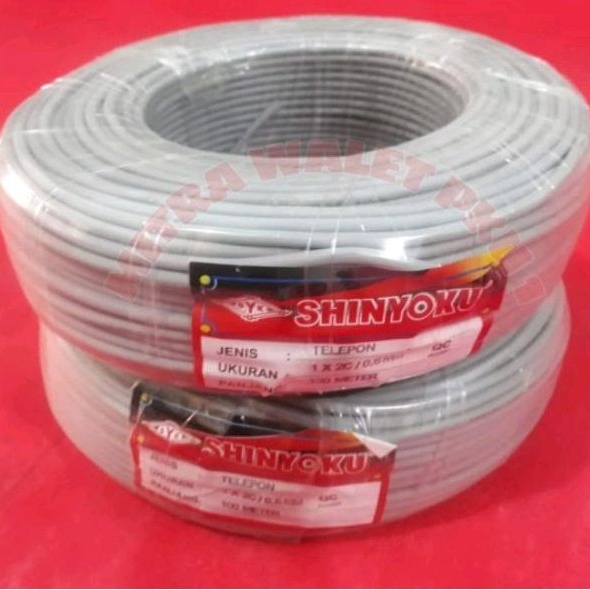 Shinyoku TELEPHONE CABLE 2C 100M / SHINYOKU TELEPHONE CABLE 2C 100 ...