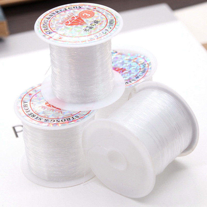 20-100m 0.2-0.8mm No Elastic Crystal Beading Cords Fish Line Wire Nylon ...