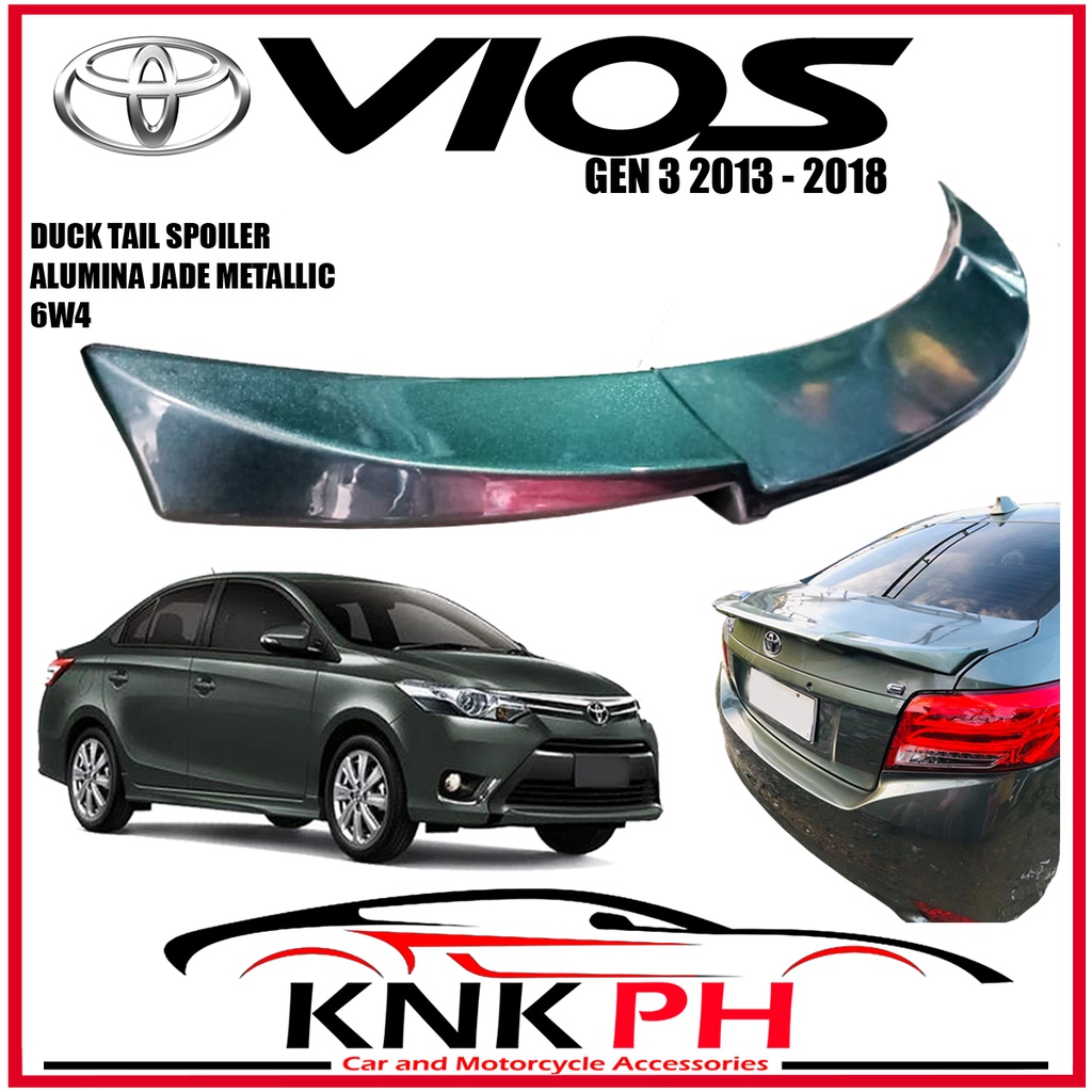 Toyota Vios Gen 3 2013-2018 Alumina Jade Metallic TRD Ducktail Spoiler ...