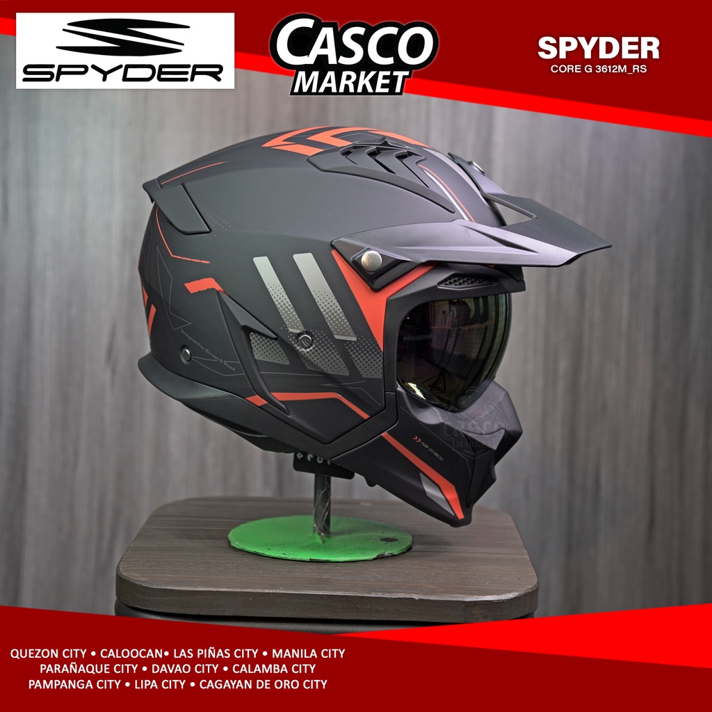 SPYDER CORE HYBRID SERIES 2 STREET TYPE MOTORCYCLE HELMET | Shopee ...