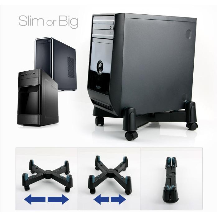 Cpu Plastic Stand For Atx Case With Adjustable Width 4 Caster Wheels ...