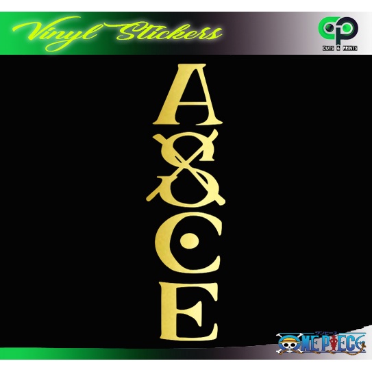 Ace 003 - One Piece Vinyl Sticker (For Laptop, Motorcycle, Car, Etc ...