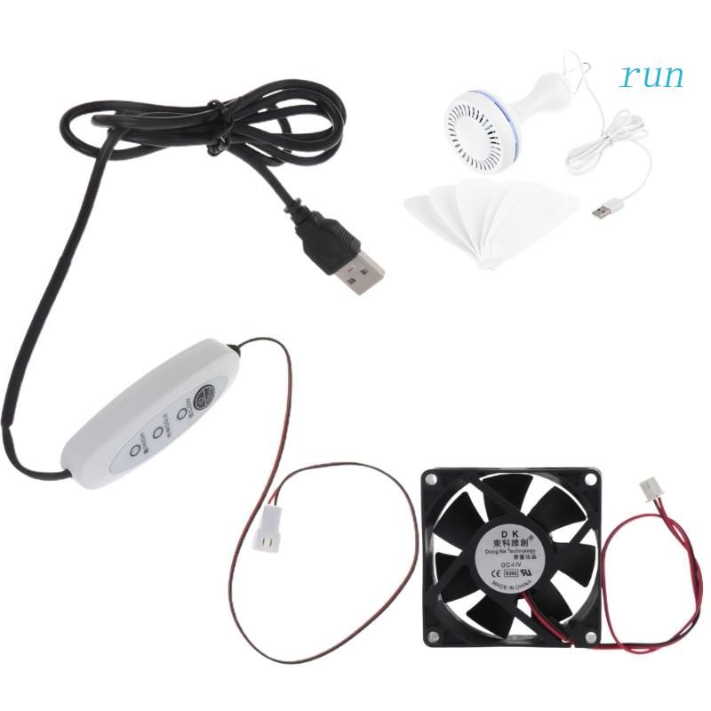 run USB to XH2.54 PC Fan 5V Air Blower Cable with on/off Switch 3 Speed ...
