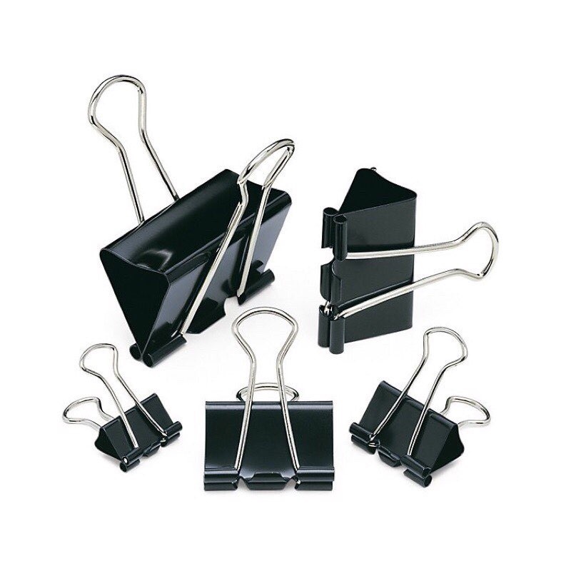Book Paper binder Clip Black Metal Binder Clips school and office ...