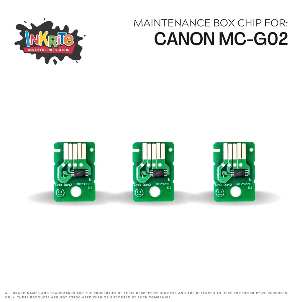 Inkrite MC-G02 Maintenance Box Chip for Canon G1020 G2020 G3020 G570 ...