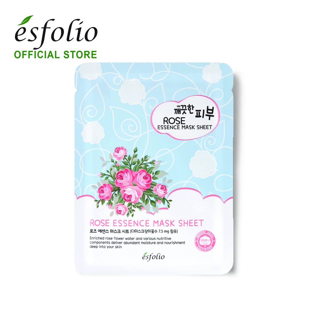 Esfolio Pure Skin Rose Essence Mask Sheet (FREEBIES) | Shopee Philippines
