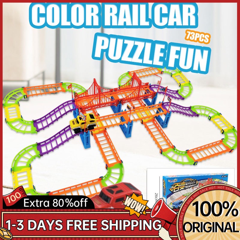 Fun Toy Set DIY Assembly Track Railway Thomas Train Track Toy ...