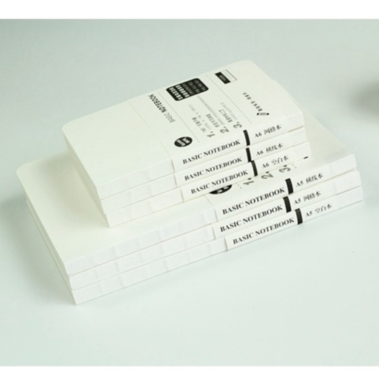 White Bare A5 A6 Notebook Journal Diary Thick Filler Refill Horizontal ...